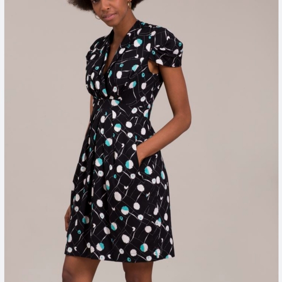 Modcloth | Dresses | Emily And Fin Modcloth Black White Green Geometric ...